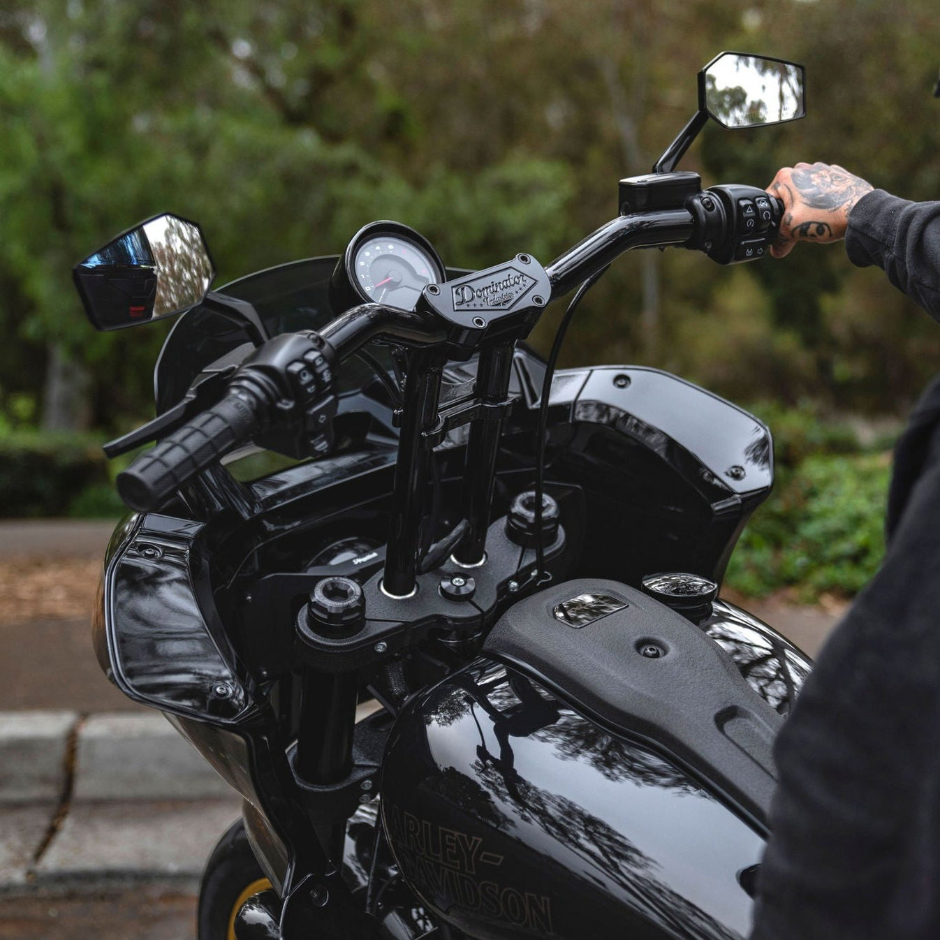 Pullback Riser & 1 1/4" Mid Bend Moto Bar All In One Kit for 2022-2024 ...