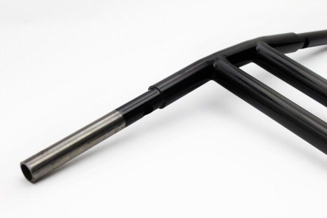 Club Style T-Bar, 1 1/4 Diameter, 12 Inch Rise, Gloss Black/Flat B ...