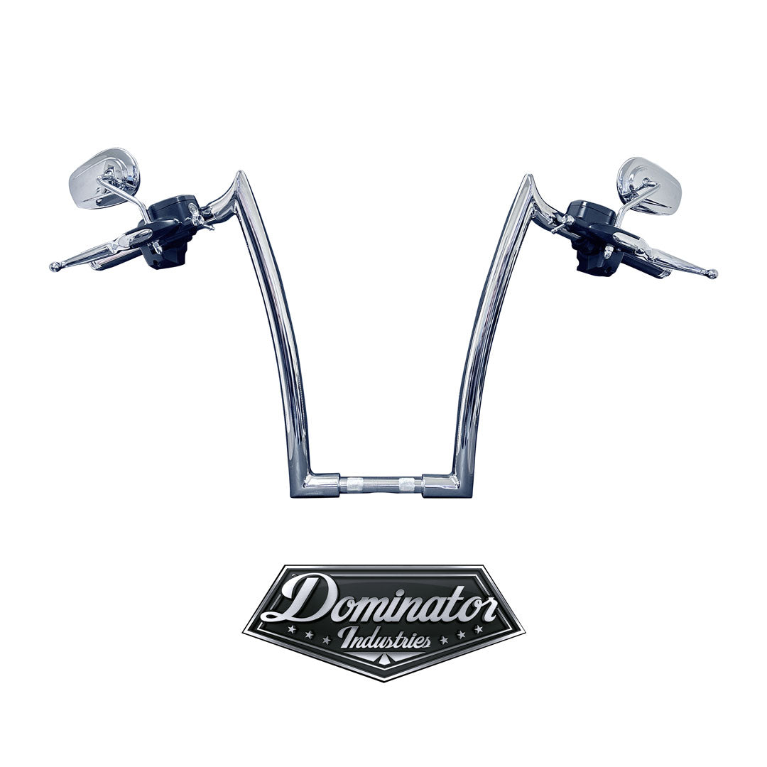 Dominator Industries 1 1/4" PRE-WIRED 16" Meathook Bar Ape Hanger ...